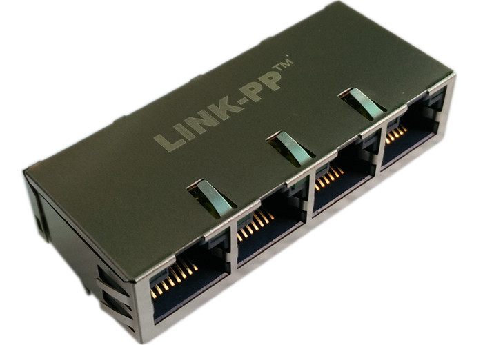 4 Magnetics modulaire 10/100Mbps de l'entrée 5-6610049-1 de côté de ...