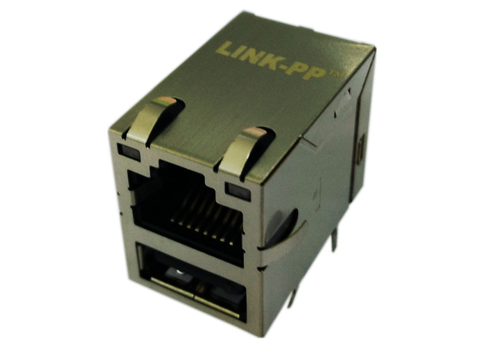 Connecteur 10/100 de 43F-1201DYD2NL/LPJU3101AONL RJ45 USB magnétique